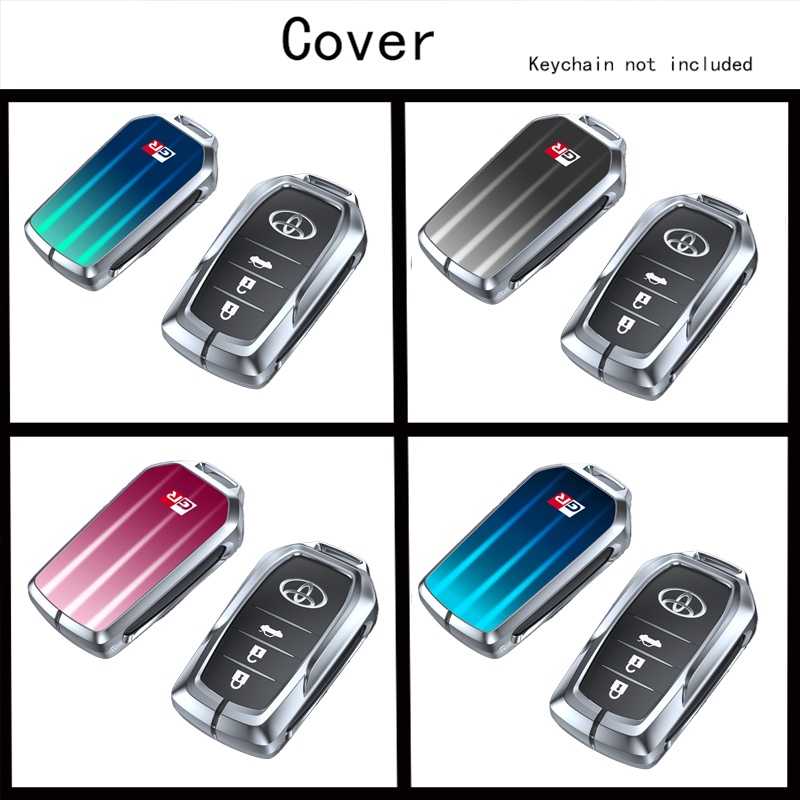ZOBIG Zinc alloy glass Car Key Cover Case Keychain For Toyota CHR ...