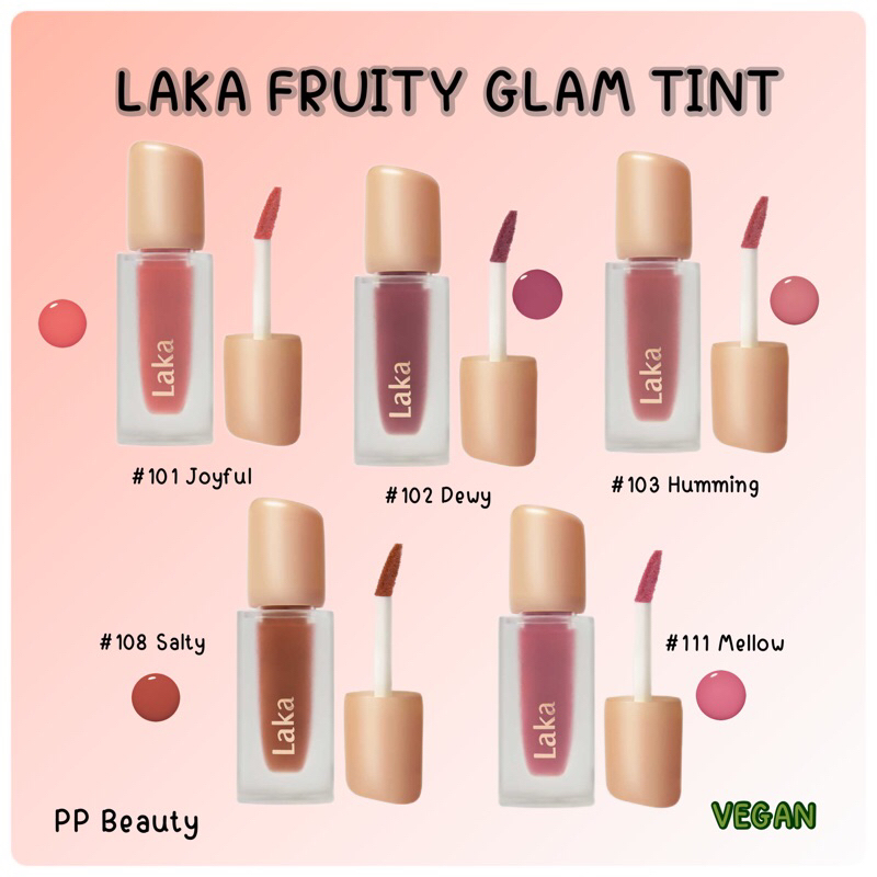 (Left 299.- When Enter The Code) Laka Fruity Glam Tint A Popular Lip Luscious Lips. | Shopee ...