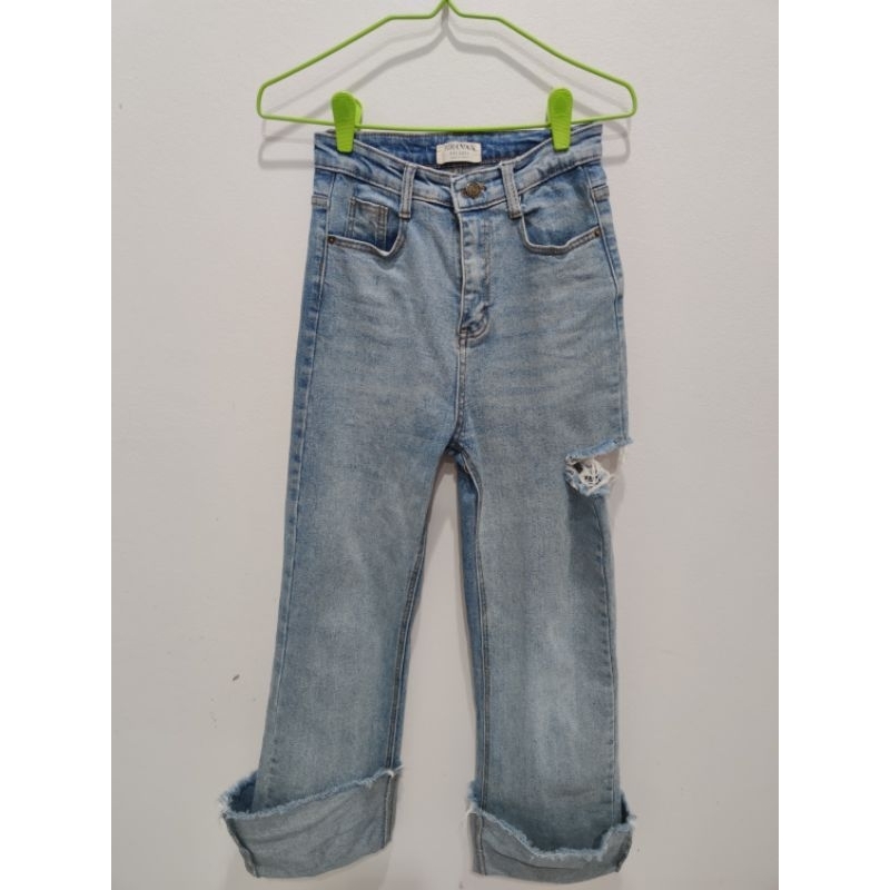 Ripped Boy Jeans With Folded Legs Jiranan | Shopee Malaysia