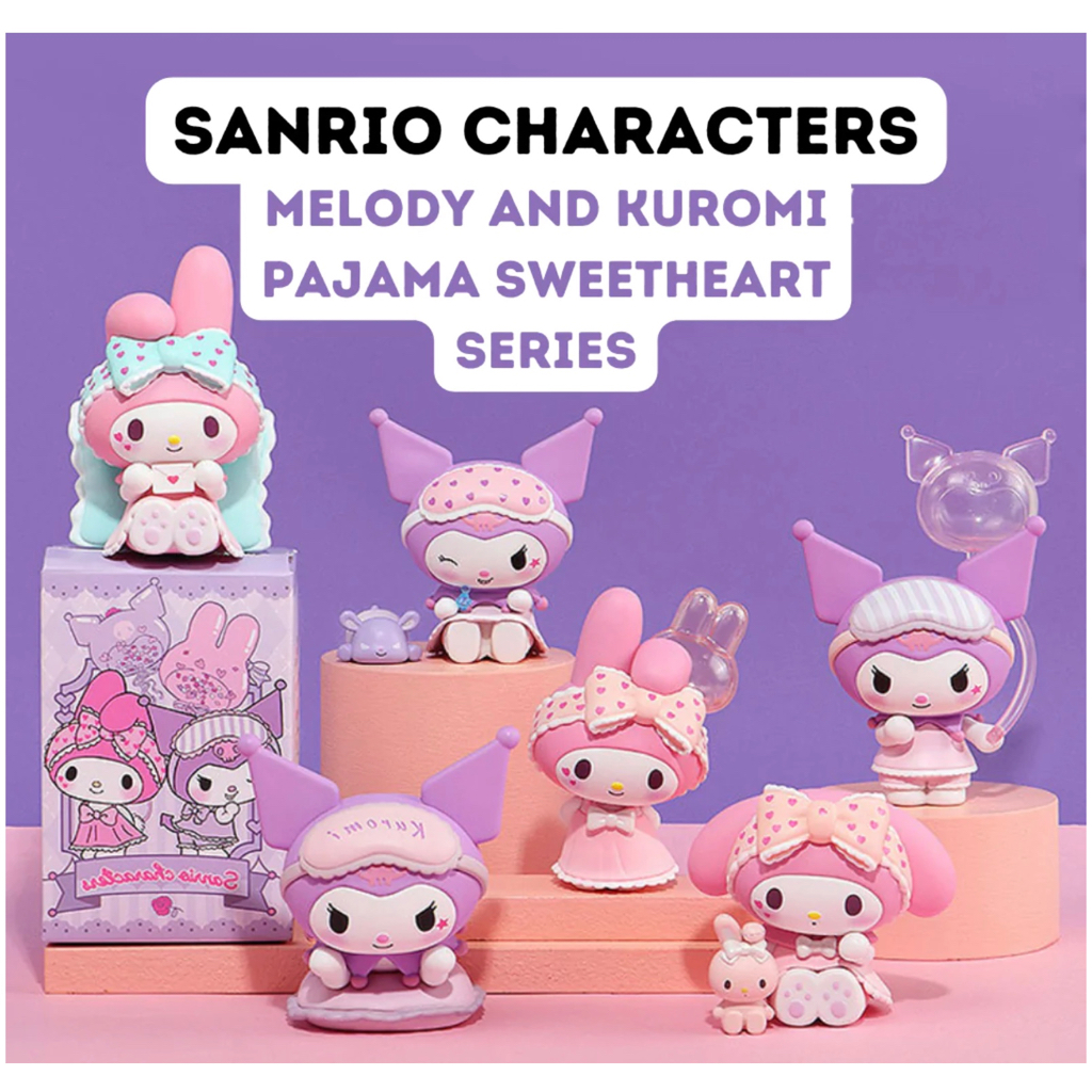 MINISO: Sanrio my melody and kuromi pyjamas party blind box series ...