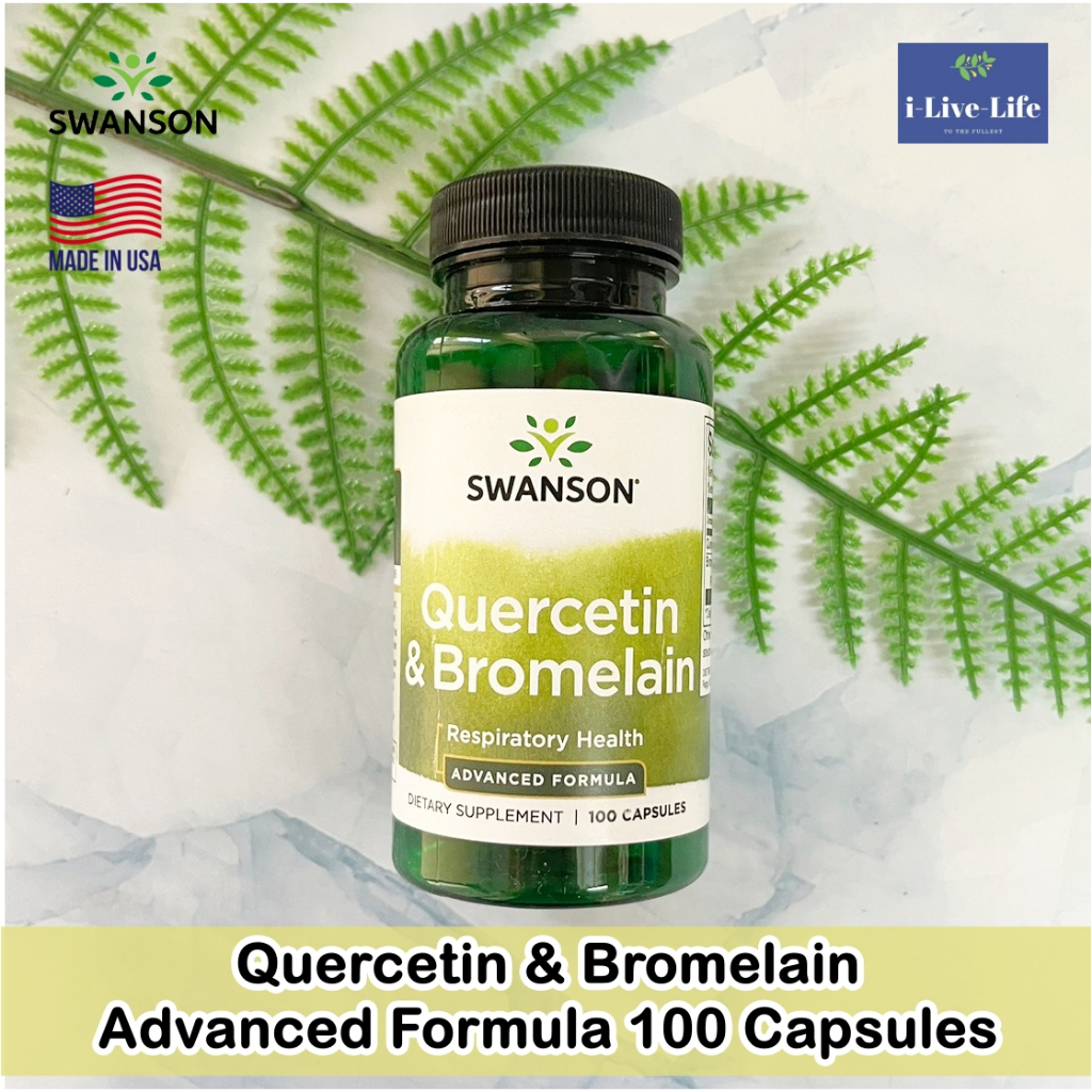 Swanson-Quercetin & Bromelain Advanced Formula 100 Capsules | Shopee ...