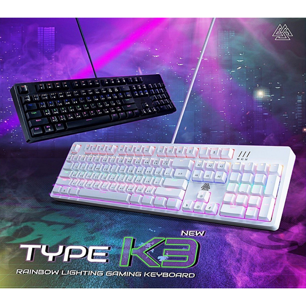 EGA TYPE K3 KEYBOARD GAMING Mechanical Blue Switch (Outemu) 2 Years ...