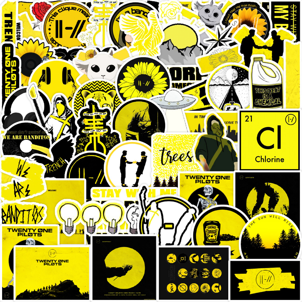 Twenty One Pilots-USA Rock Band Stickers 50Pcs/Set DIY Fashion Decals ...