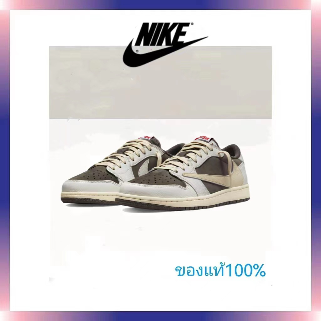 Travis Scott x fragment design air Jordan 1 low OG SP "sail and ...