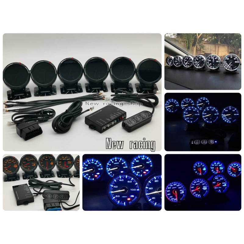 Defi A1 -OBD2 Set Of 6 128 Colors With Remote Box. Gauge + Obd Control Box + For All Car Models ...