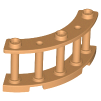 Lego Parts Part Fence 4 x 4 x 2 Quarter Round Spindled with 3 Studs ...