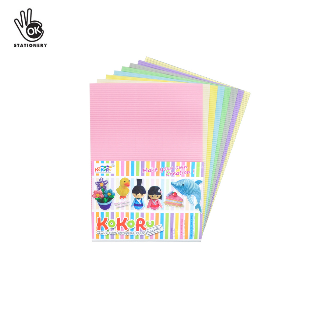 Kokoru Paper Corrugated A4 Color For Craft | Shopee Malaysia