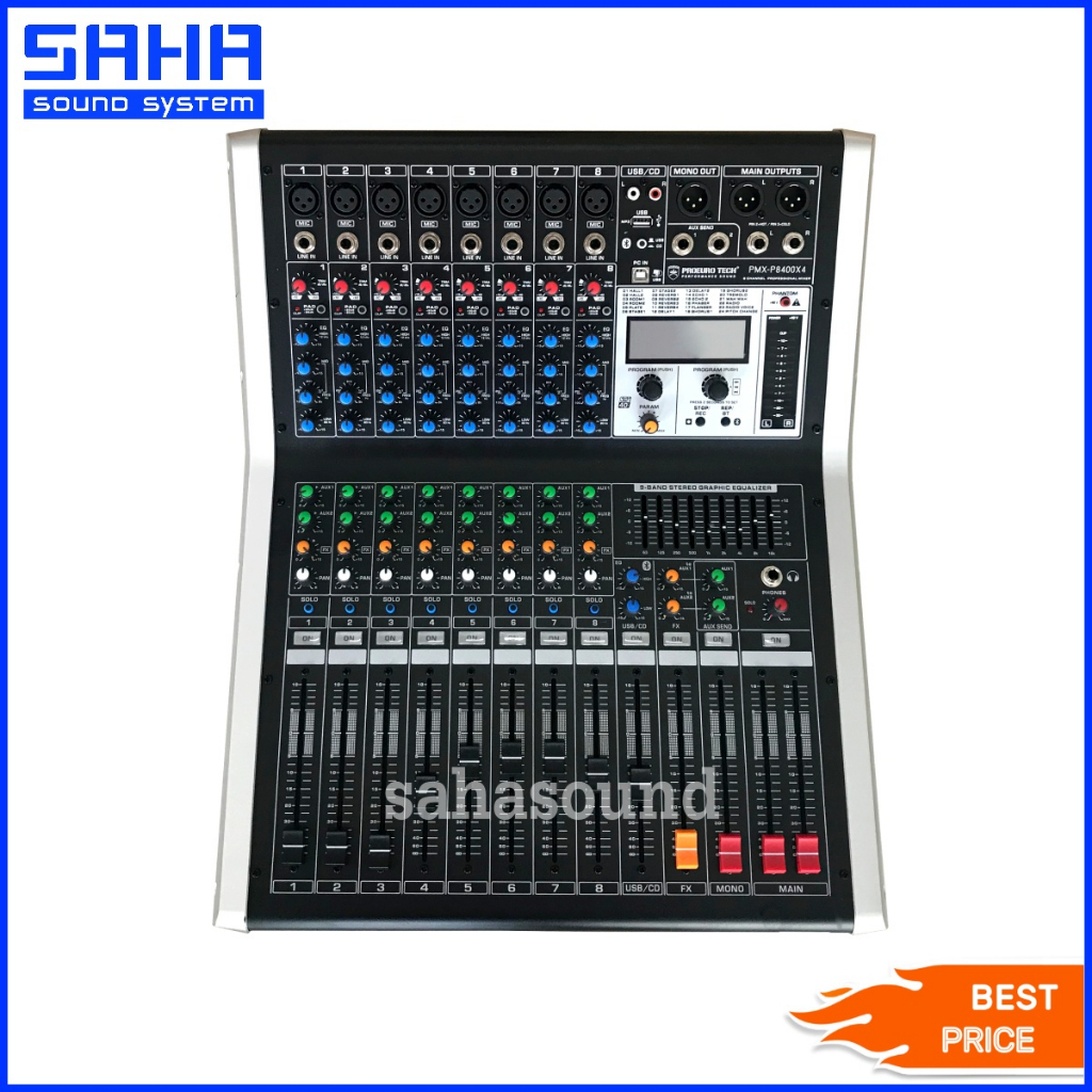 (NEW) PRO EUROTECH PMX-P8400 x4 Power Mixer (8 Channel) sahasound-Milled | Shopee Malaysia