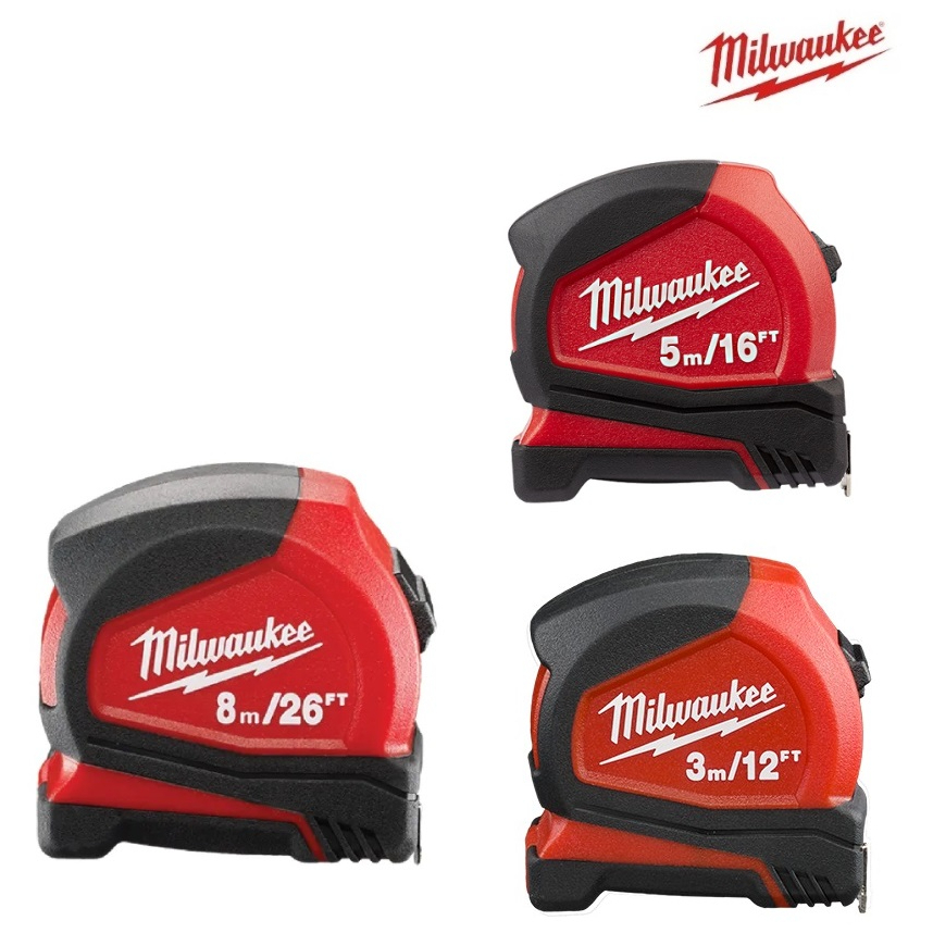 MILWAUKEE COMPACT Measuring Tape 3m/12ft Model 48-22-6613 5m/16ft 48-22 ...