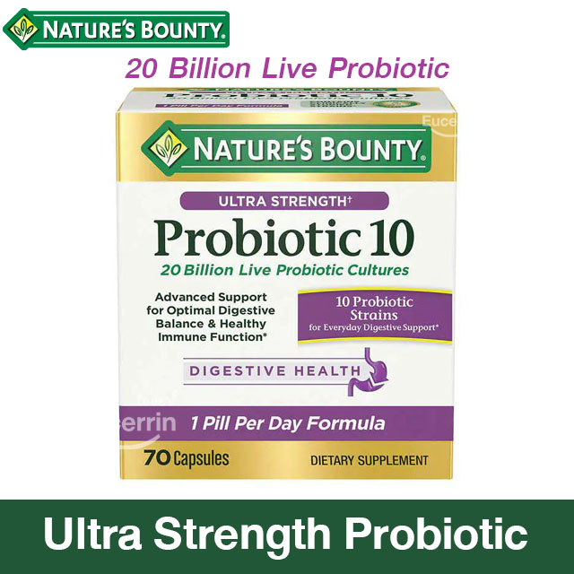 Nature's Bounty Ultra Strength Probiotic 10 70 Capsules Probiotics 10 ...