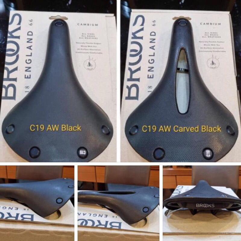 BROOKS Seat_broks Cambium C19 All Weather Black Bicycle Saddle | Shopee ...