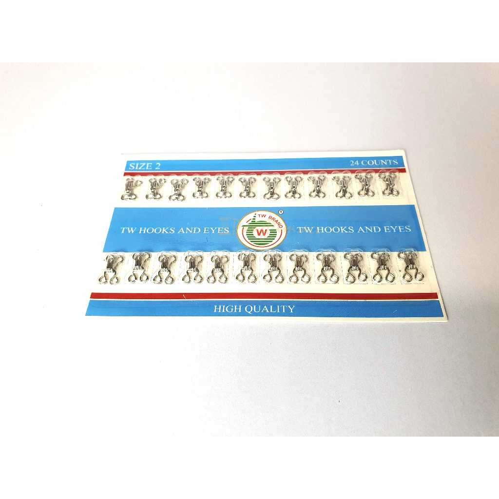 Bra Hooks Panel Type Brand TW No. 2 (1 24 Pcs.) | Shopee Malaysia