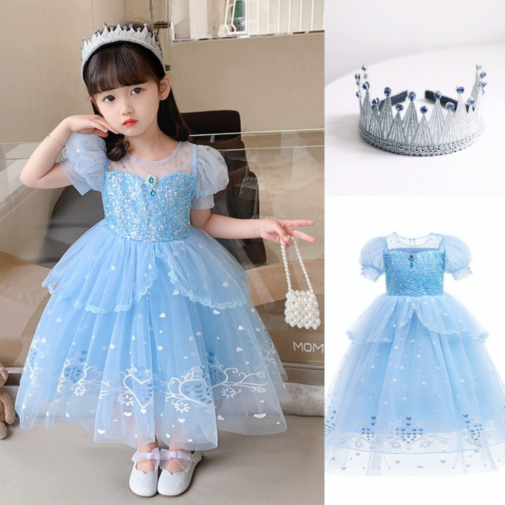 Princess Dress Frozen Elsa Dress Cinderella Tulle Dress Gown for ...
