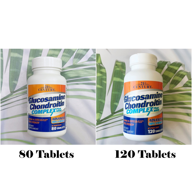 !! EXP: 5/2025 Glucosamine Chondroitin Complex Plus MSM Advanced Triple Strength (21st Century ...