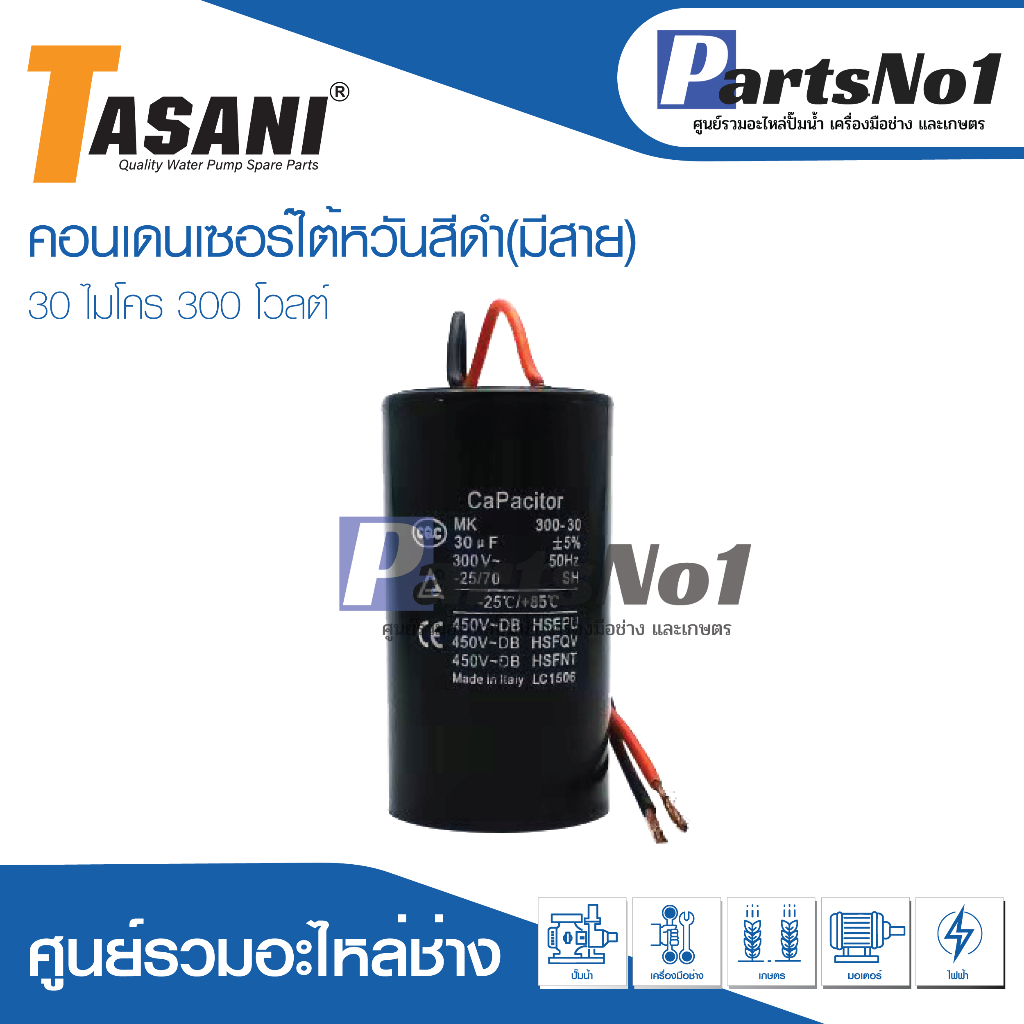 Start Cap Motor Starter Taiwan (Caprun) 30 Micro 300 Volt (Wired ...