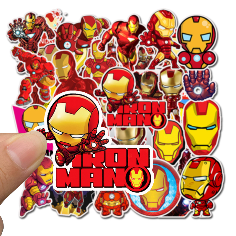 big size marvel Iron Man sticker Waterproof Stickers Different Styles ...