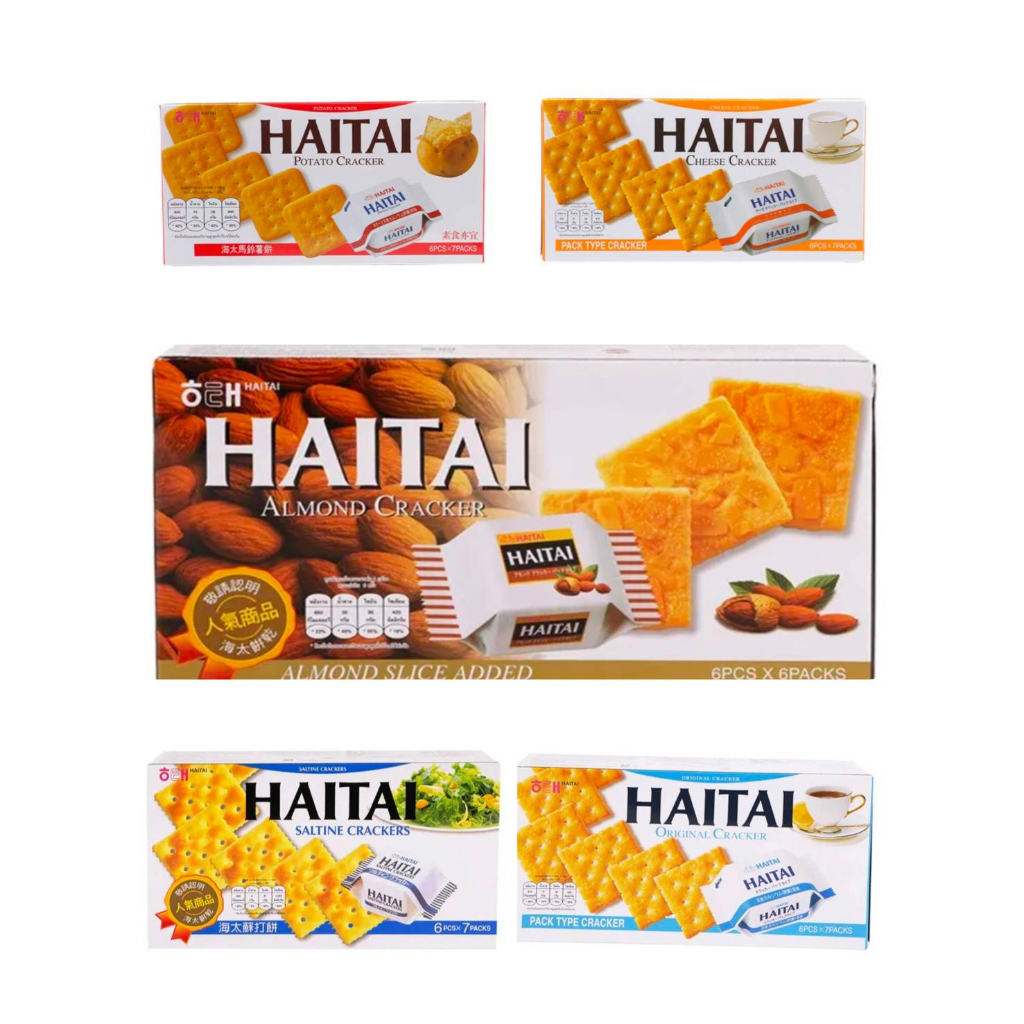 HAITAI Cracker Hi Tai Crackers Biscuits Snack Less Sugar Imported (6 ...