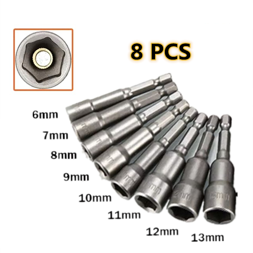 Drill Screw Block Quick-Fitting Nut Head 8 Sizes Size 6-13mm | Shopee ...