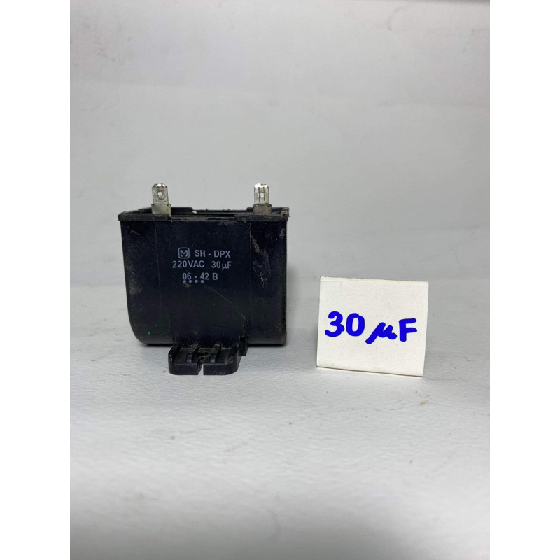 Capacitor 30 uF 220V. SH-DPX Plug Type For Use With Aircond/Or ...