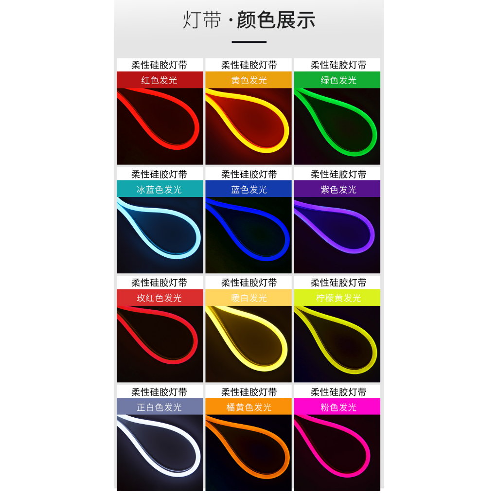 Decorative Lamp LED Neon flex 1 Meter Light Perm Waterproof Flake ...