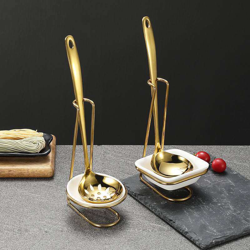 Ladle Holder Stand Stainless Steel Spoon With Saucer Can Be Replaced Do ...