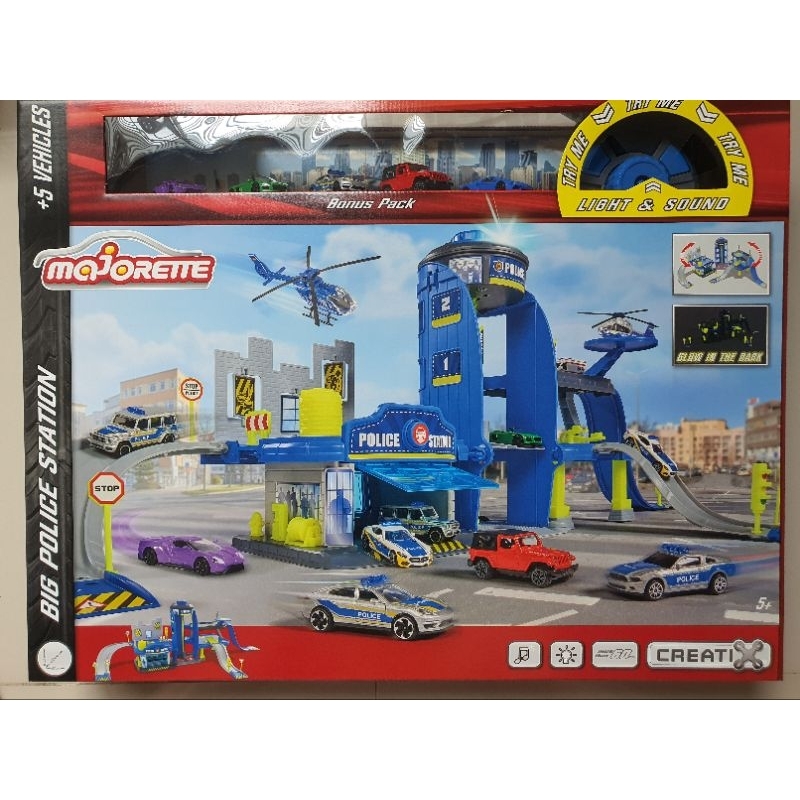 Play set-Majorette Big police station 5 Cars Very Large set. | Shopee ...