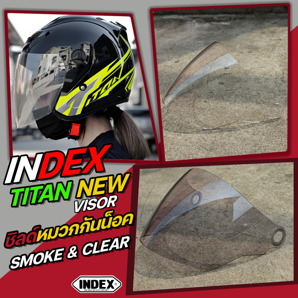 Windshield Shield Helmet INDEX Genuine Model TITAN New And TITAN-8 BT ...