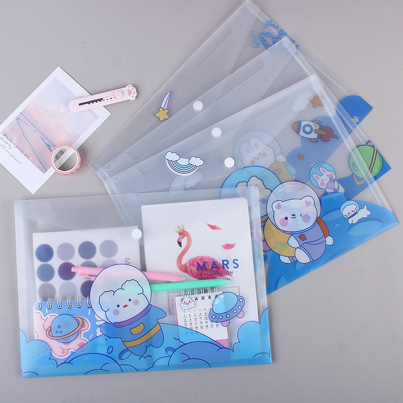 Button Folder Document Student File Cute Pattern Office A4 Size ...