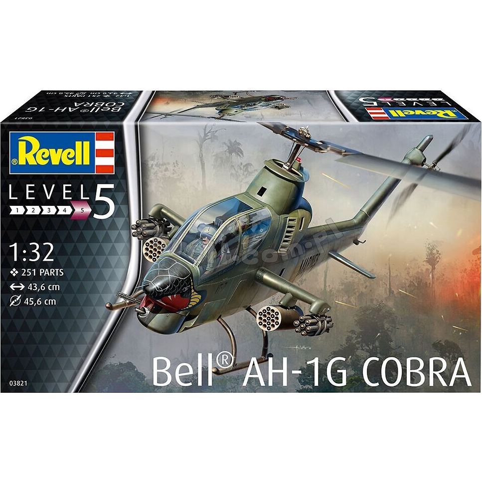 Plastic Assembly Model REVELL Scale 1/32 Bell AH-1G Cobra (03821 ...