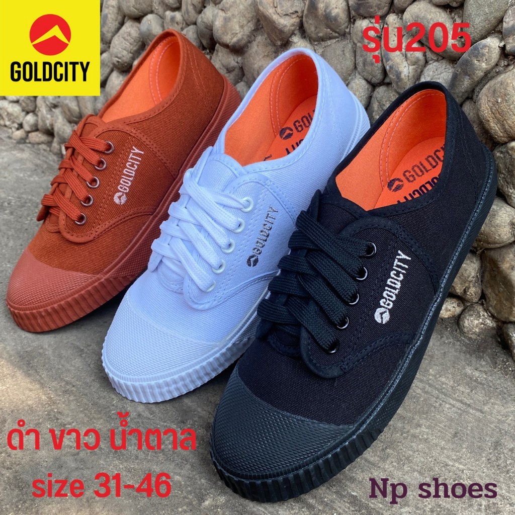 Student Shoes G205 Goldcity G205 Rubber Sole No. 31-46 Canvas Authentic 1 | Shopee Malaysia