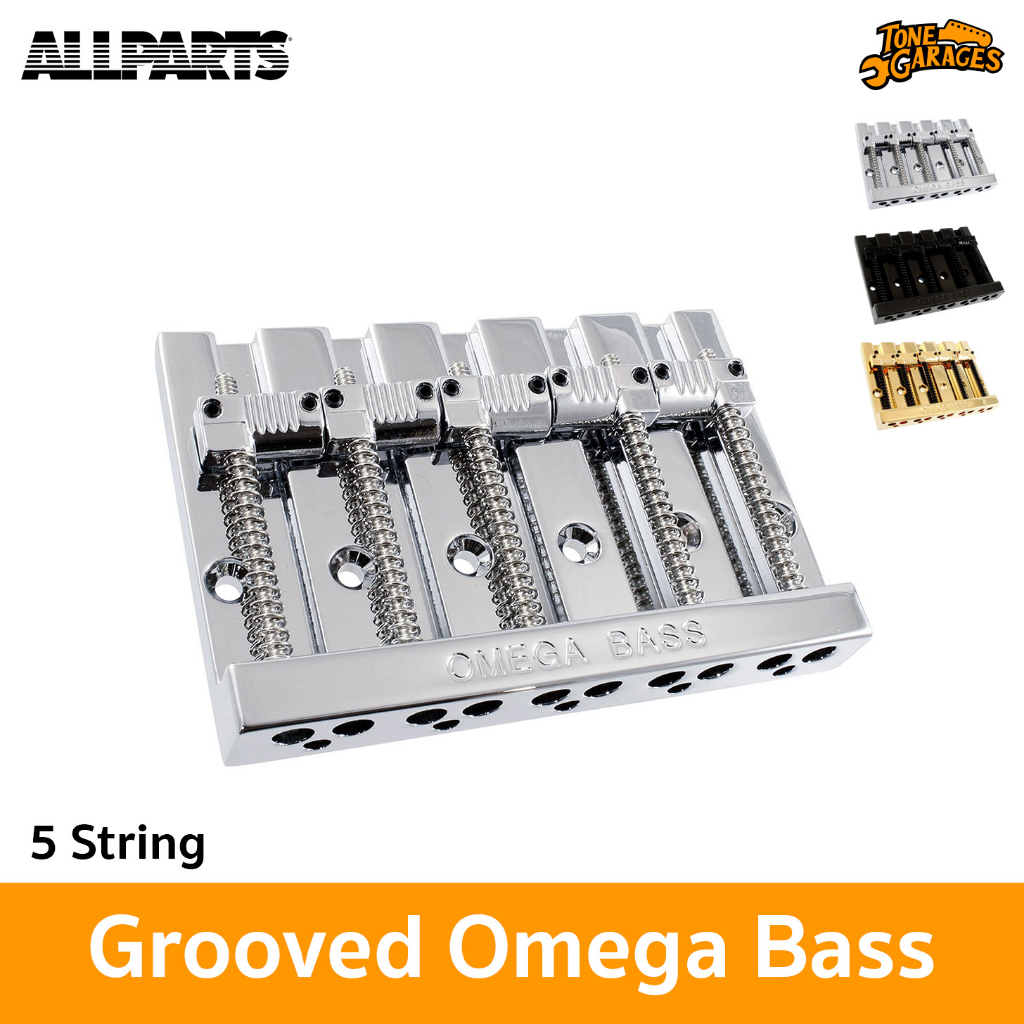 Allparts 5-String Grooved Omega Bass Bridge 5-String Tube With Groove ...