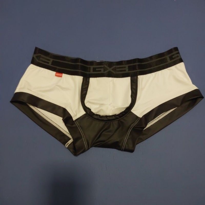 Men's Briefs GX3 Underwear Gloss Touch LOGO Boxer Male Underpants White ...
