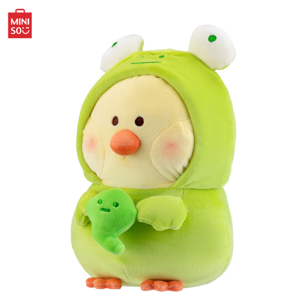 MINISO Chick Wearing Frog Costume BIBI Chicken Series Plush Toy ...