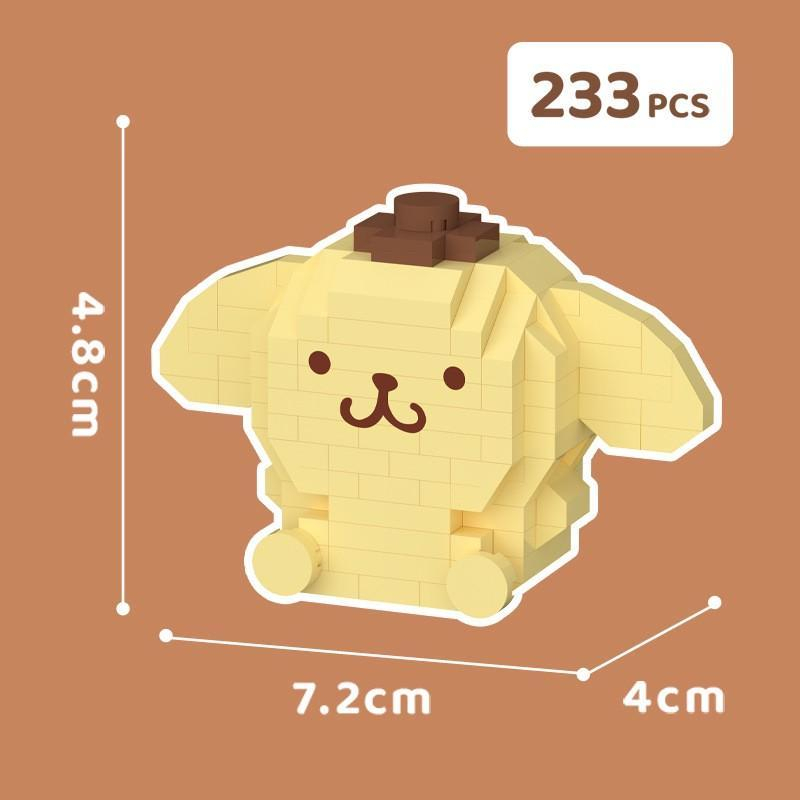 Lego Nano Sanrio Sitting Mini Kuromi My Melody Cinnamon Roll | Shopee ...