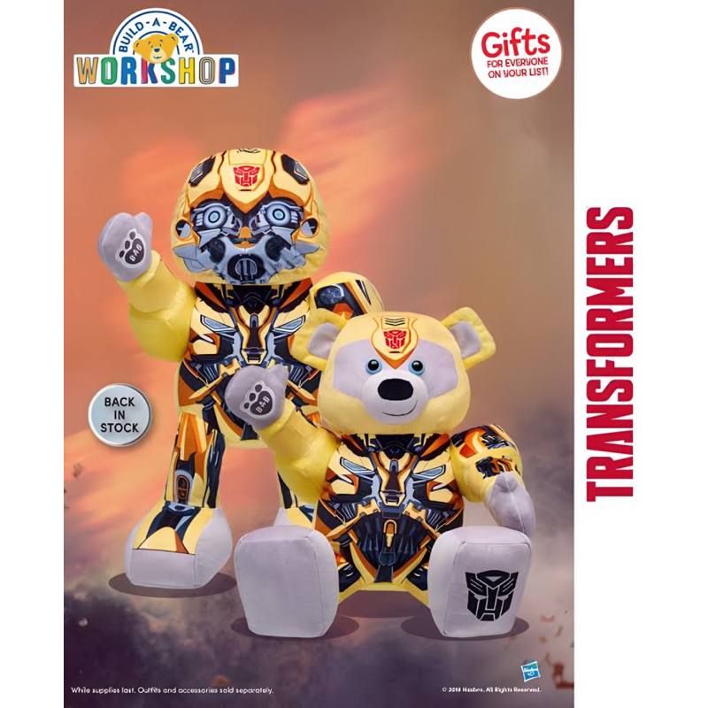 Build-A-Bear Robot TRANSFORMERS Bumblebee & Optimus Prime ️Rare Used ...