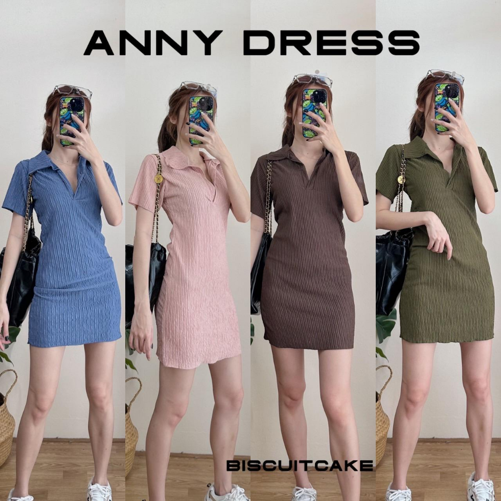Comfortable And Stretchy Collar Short DRESS (ANNY DRESS) | Shopee Malaysia