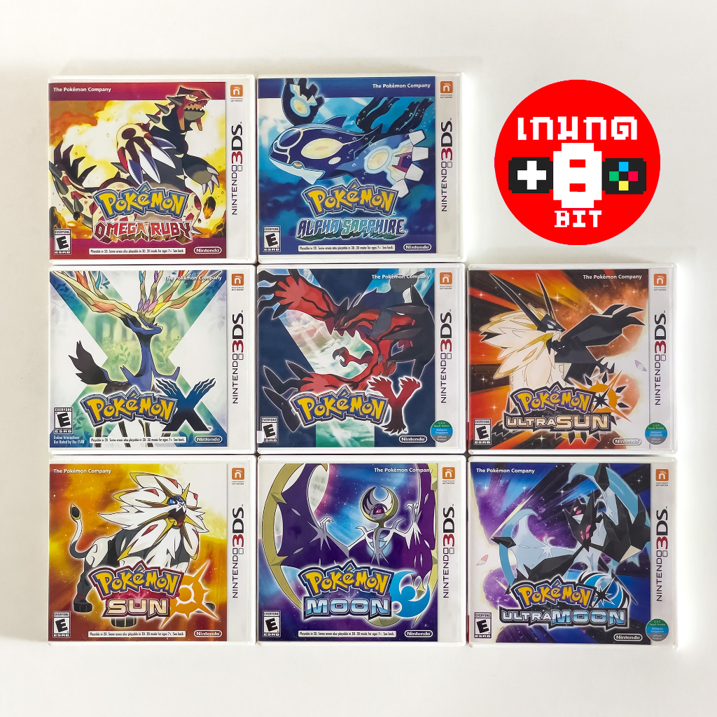 Nintendo 3DS Original Cartridge US Zone: Pokemon X/Y/Sun/Moon/Ultra/Alpha Sapphire/Omega Ruby ...