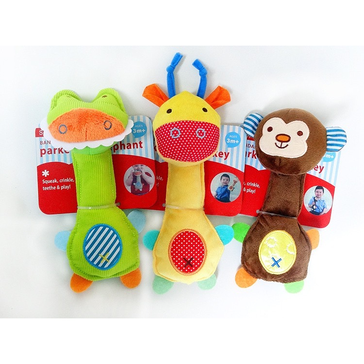 Hand Shake Doll Animal Shakes There Are A Jingle Sound Squeezes The ...