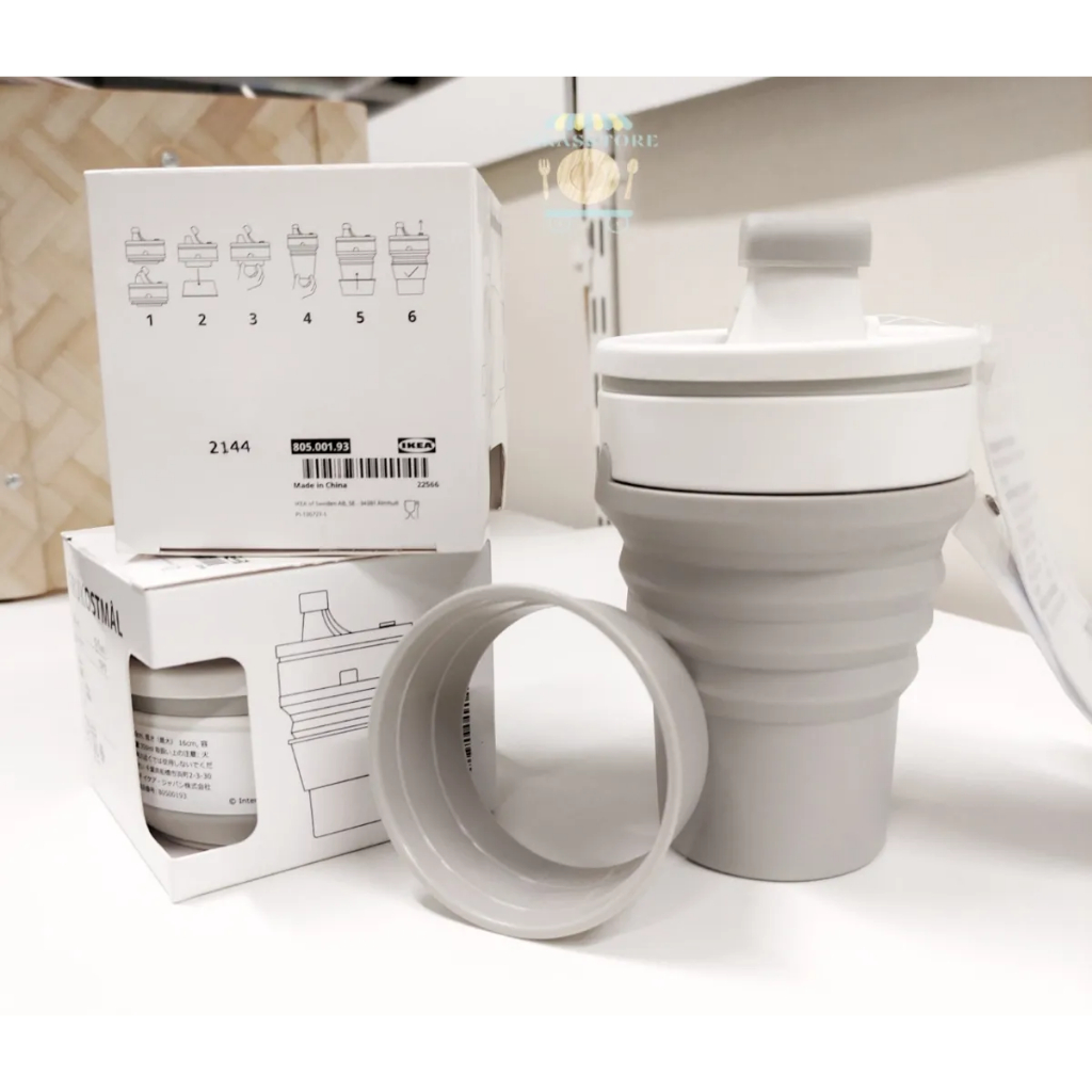IKEA Frukosmal Collapsible Tumbler Grey/White350 Ml | Shopee Malaysia
