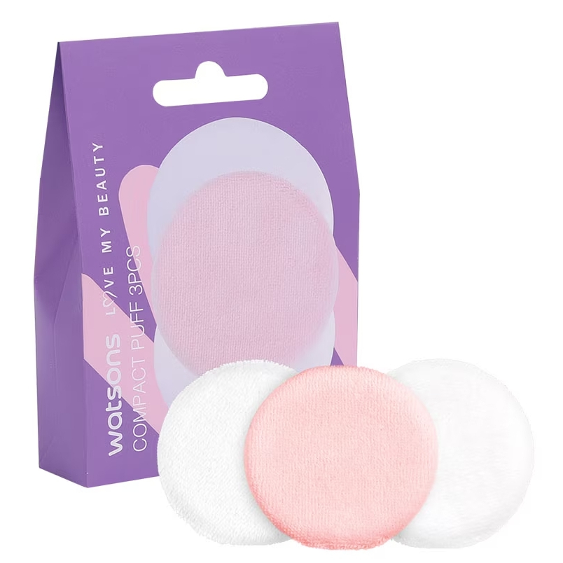 Watsons Compact Puff 3s Round Makeup 3pcs | Shopee Malaysia