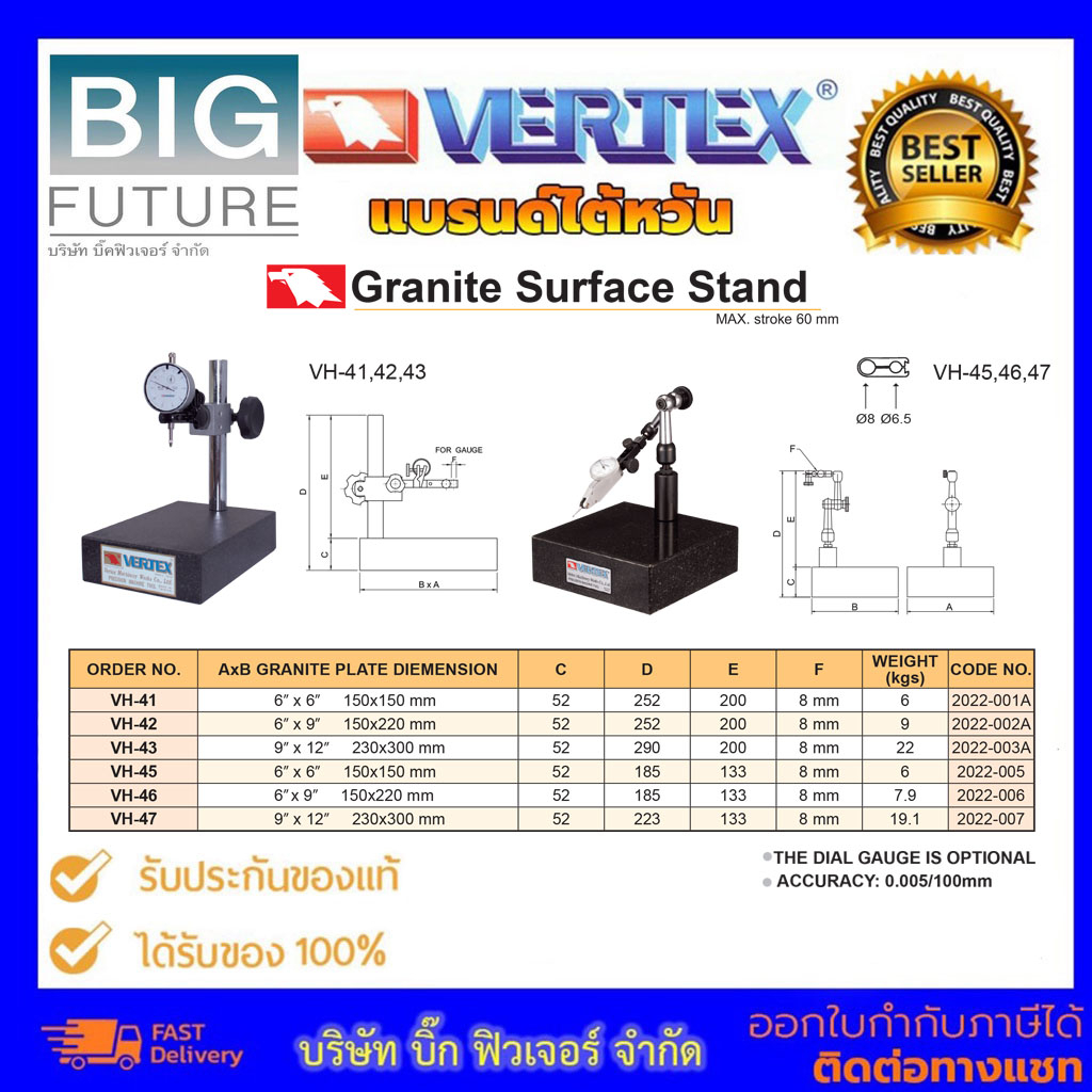 Vertex Granite Surface Stand Gauge (Excluding Dial Gauge) Taiwan Brand ...