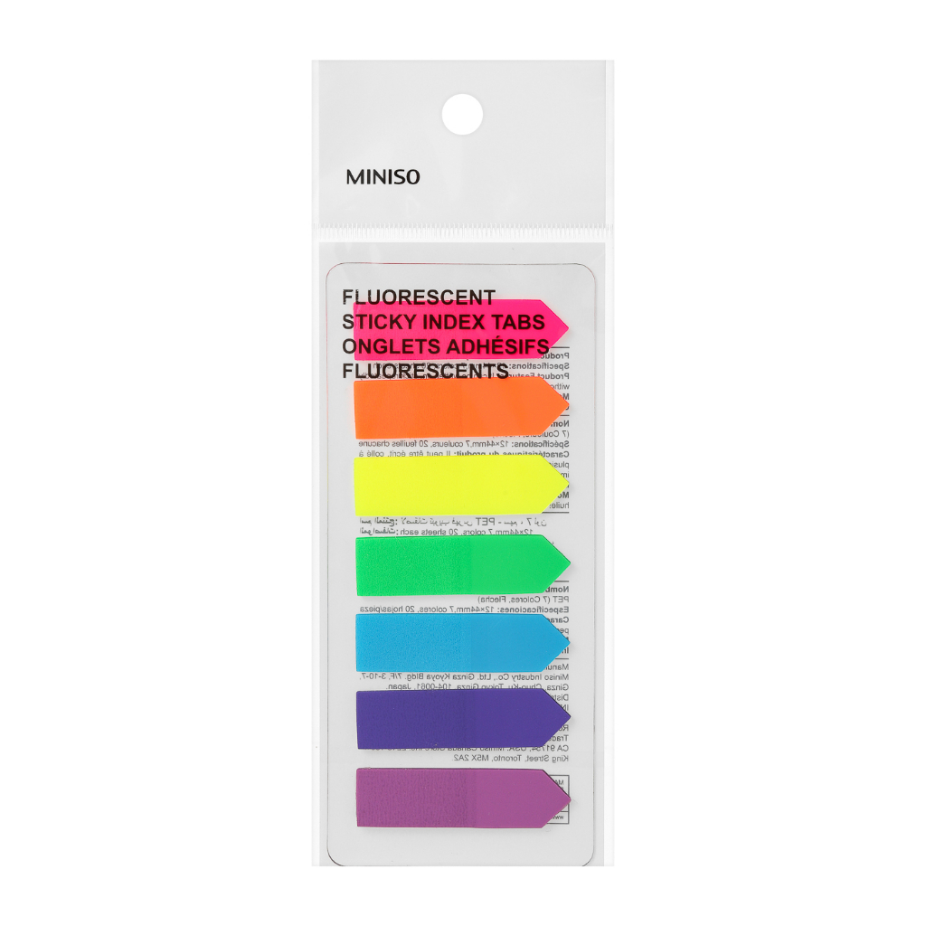 Miniso Sticky Post-It Notes 7 Colors | Shopee Malaysia