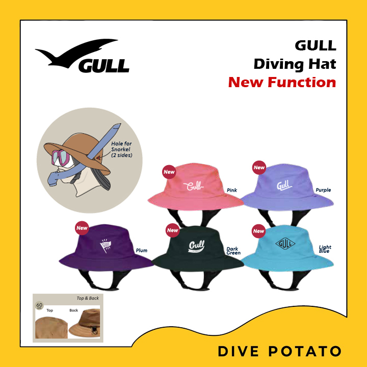 Gull Diving Hat New Function (Hole for snorkel) (Only L/XL 60cm ...