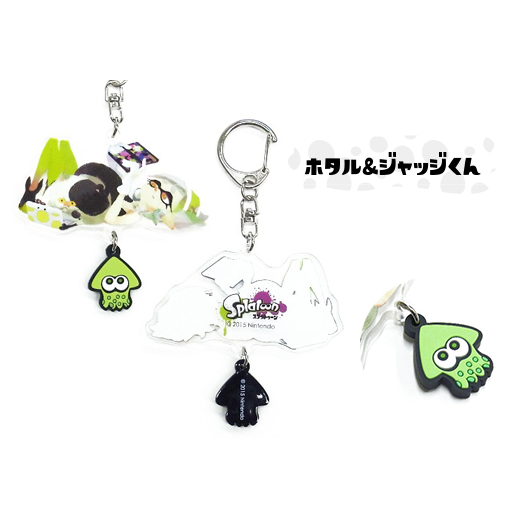 (*Used New Condition*) Splatoon Ikasu Acrylic Key Holder with Squid ...