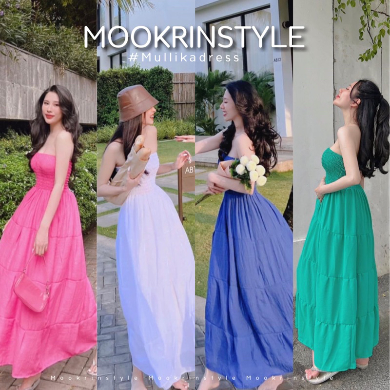 MOOKRINSTYLE Strapless Dress Long Skirt The Upper Part Is Worn With A ...