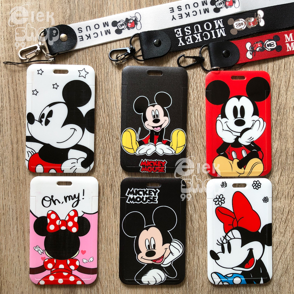 Card Tag Frame Neck Employee Lanyard Phone Strap Student Mickey Mouse ...
