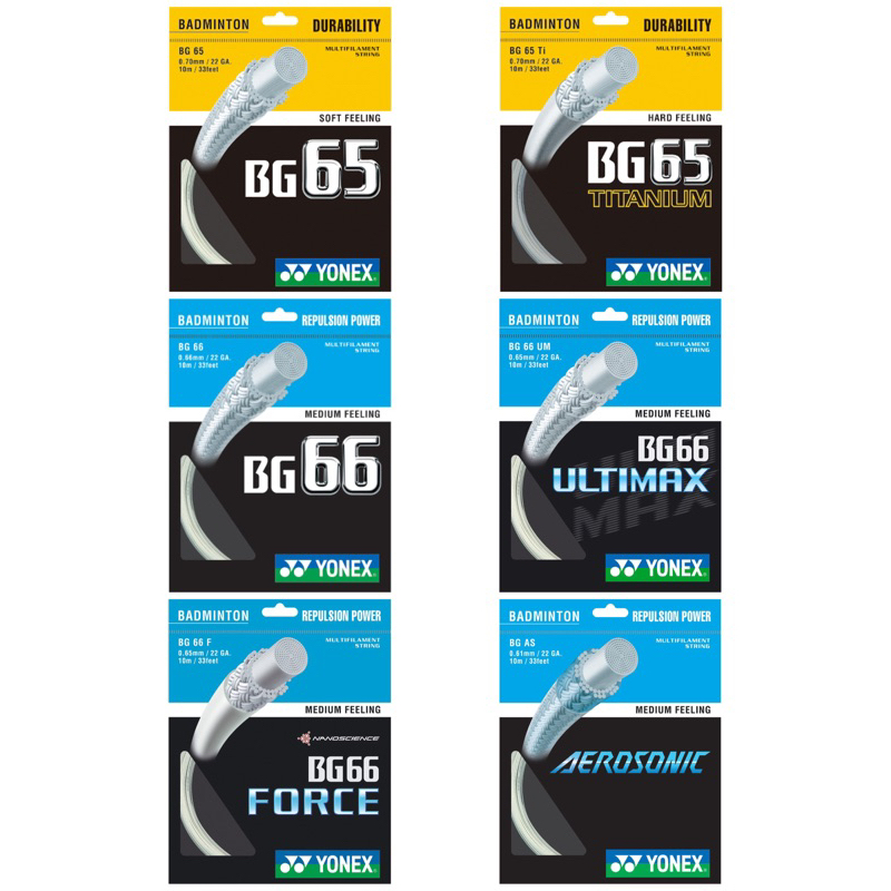 Original YONEX String From THAILAND Model BG65/BG65ti/BG66/BG66 Ultimax ...