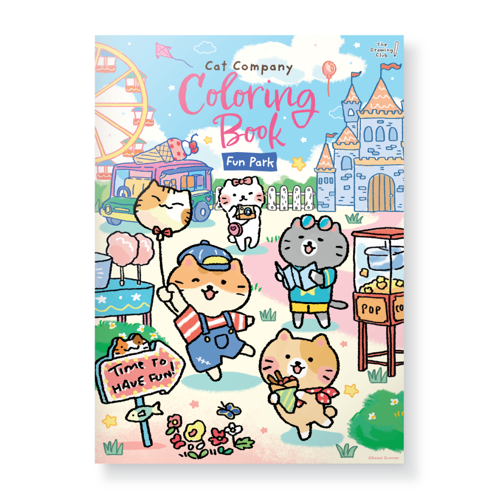Sweet Summer: Cat Compuni Fun Park Coloring Book A4 Size Buku Mewarna ...