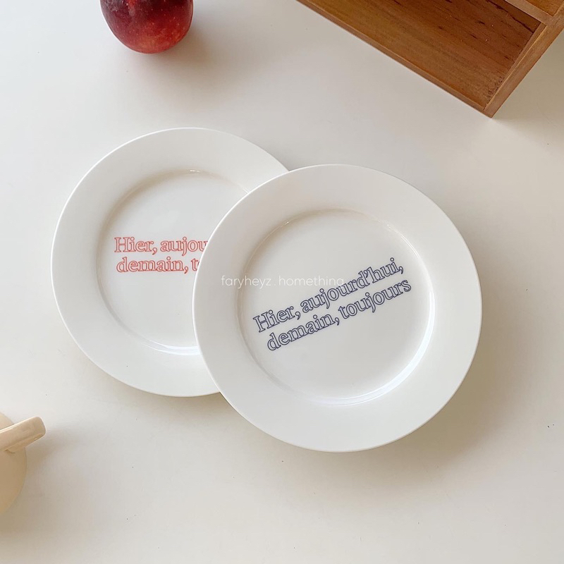 Korean Style Ceramic Plates Screen Lettering Ports hier cake plate ...