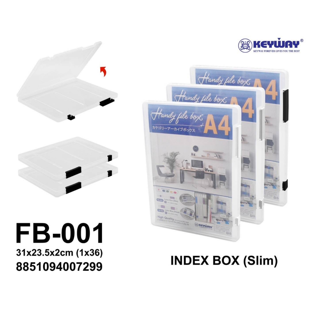 Document Box Size A4 Width 23.5 Length 31 Height 2 Cm No.FB-001 KEYWAY ...